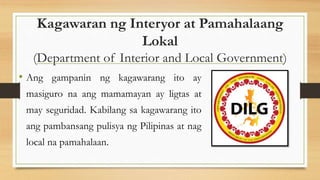 Ang mga Kagawaran ng Sangay Tagapagpaganap | PPTX