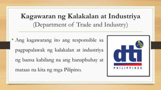 Ang mga Kagawaran ng Sangay Tagapagpaganap | PPTX