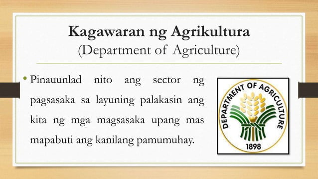Ang mga Kagawaran ng Sangay Tagapagpaganap | PPTX