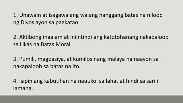 Ang mga katangian ng likas na batas moral | PPT Ang mga katangian ng likas na batas moral | PPT