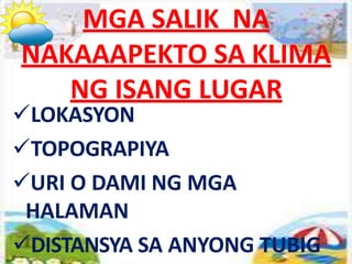 ang mga klima ng asya | PPTX