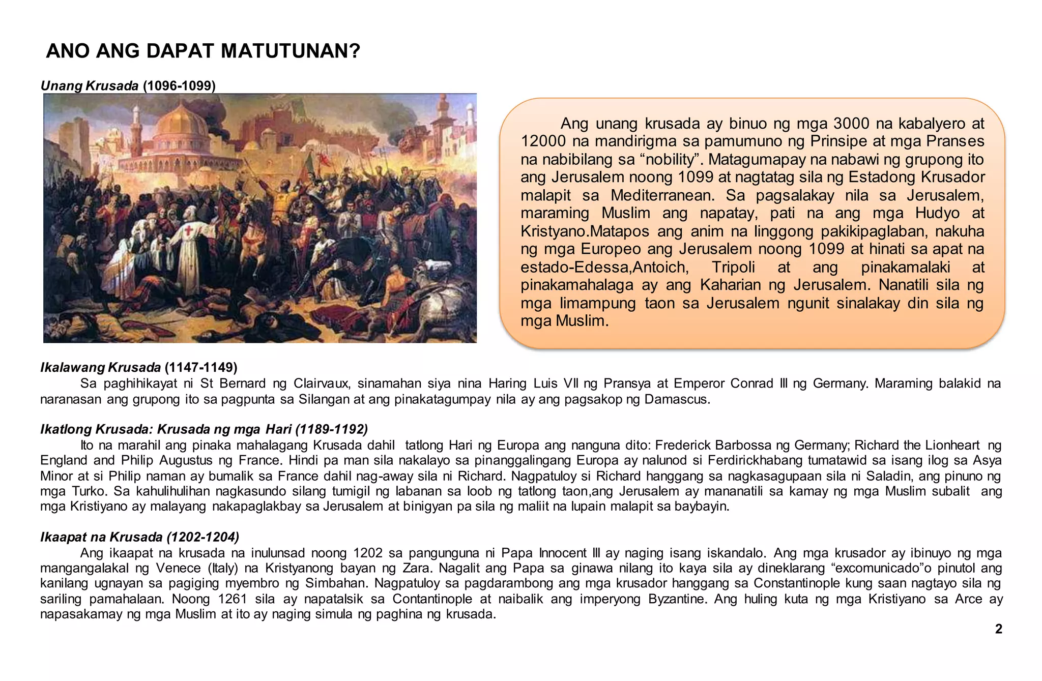 Ang mga krusada | DOCX