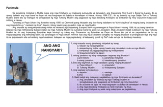 Ang mga krusada | DOCX