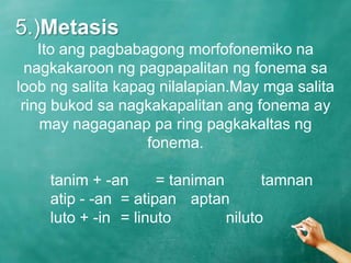 Ang mga pagbabago ng mga morfofonemiko(blacboard theme) | PPTX