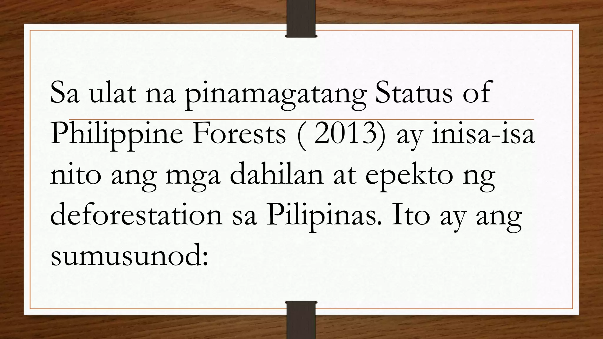Ang mga Suliranin at hamong Pangkapaligiran | PPTX