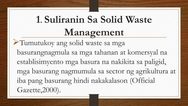Ang mga Suliranin at hamong Pangkapaligiran | PPTX
