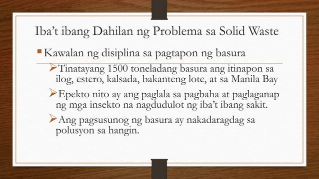 Ang mga Suliranin at hamong Pangkapaligiran | PPTX