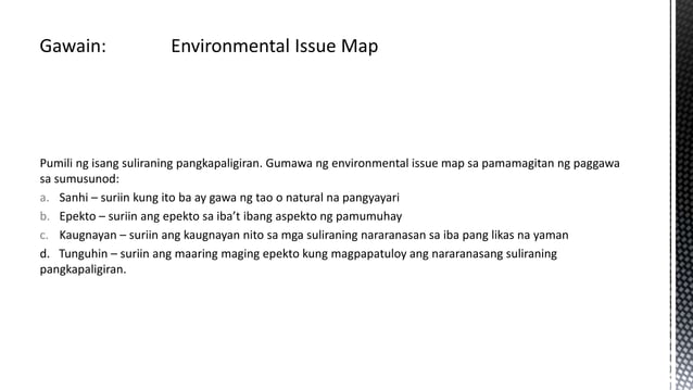 Ang mga Suliranin at Hamong Pangkapaligiran | PPTX