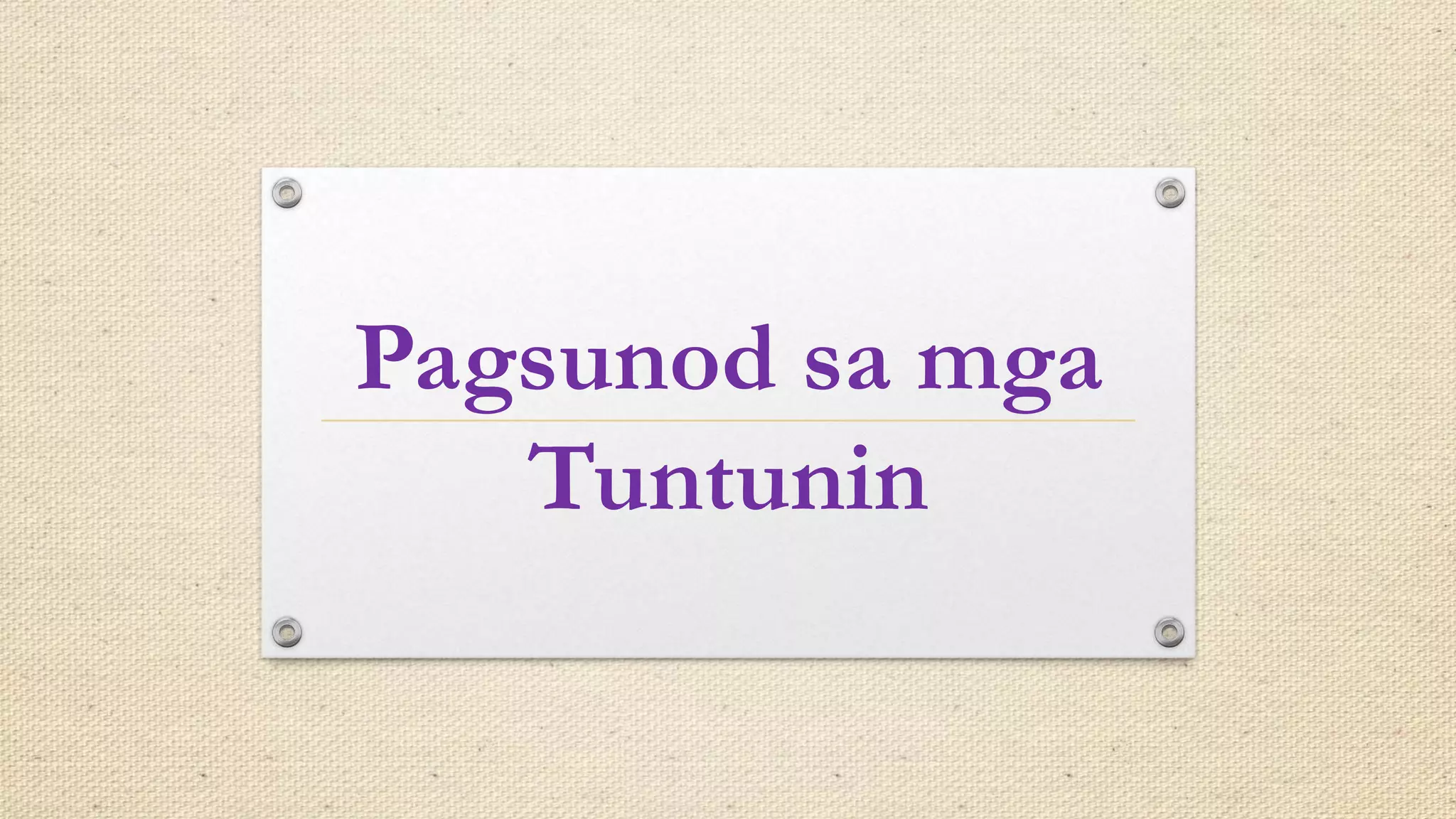 Ang mga Tuntunin ng Paaralan | PPTX