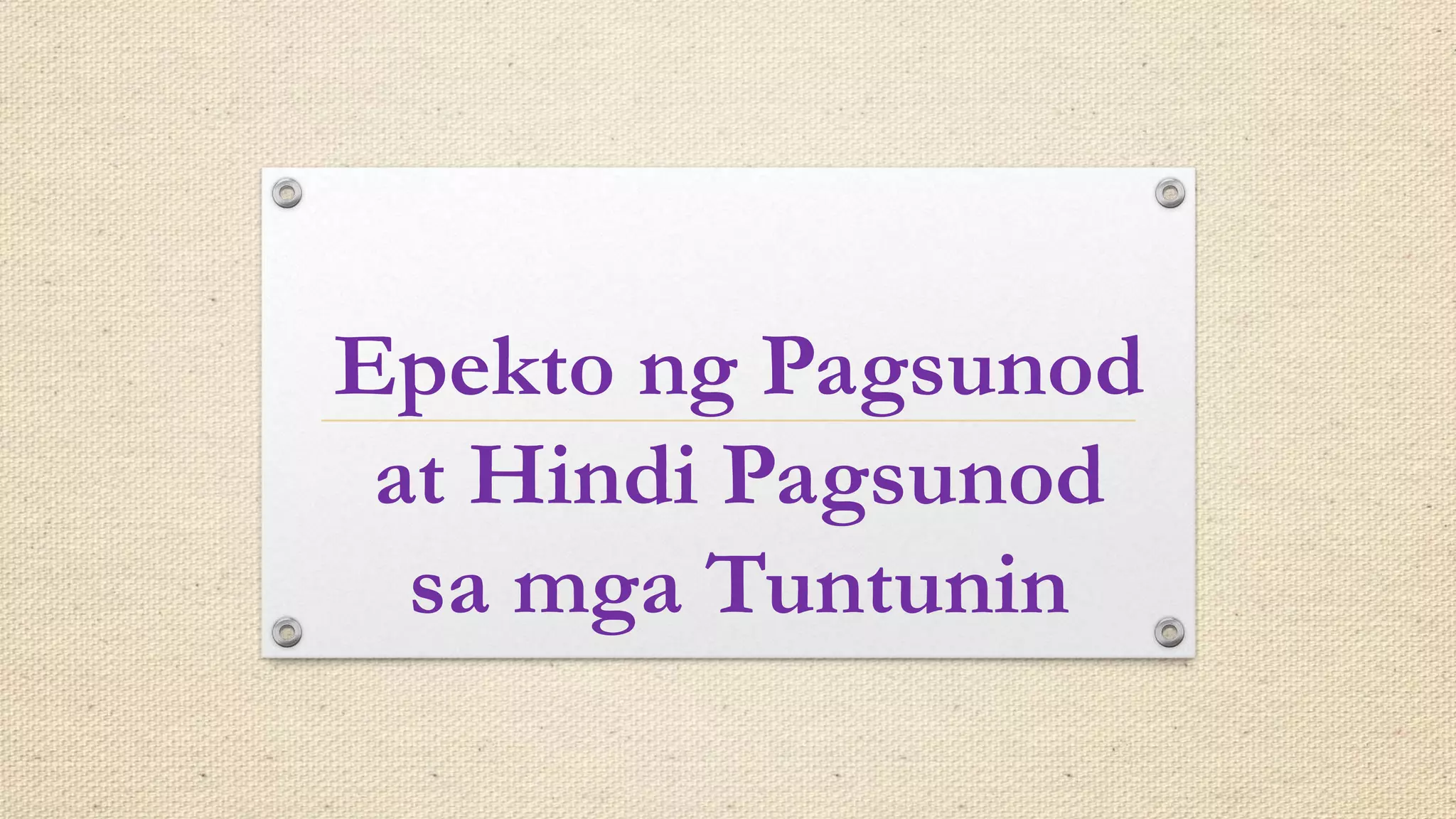 Ang mga Tuntunin ng Paaralan | PPTX