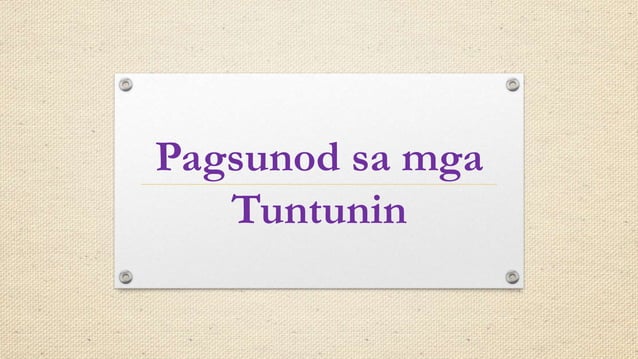 Ang mga Tuntunin ng Paaralan | PPTX
