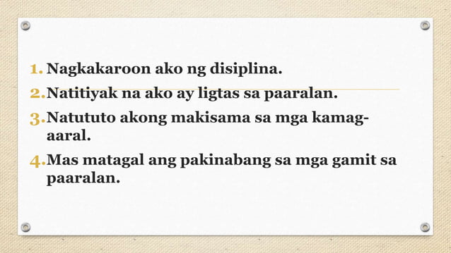 Ang mga Tuntunin ng Paaralan | PPTX