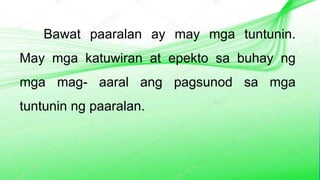 Ang mga Tuntunin ng Paaralan | PPTX