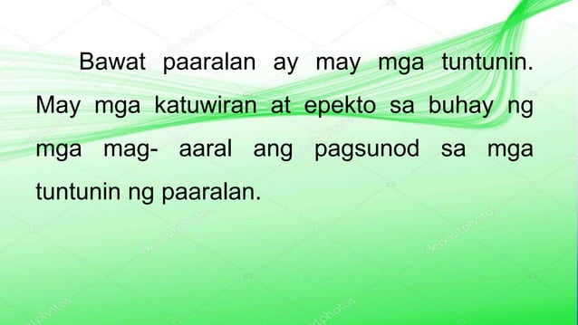 Ang mga Tuntunin ng Paaralan | PPTX