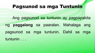 Ang mga Tuntunin ng Paaralan | PPTX