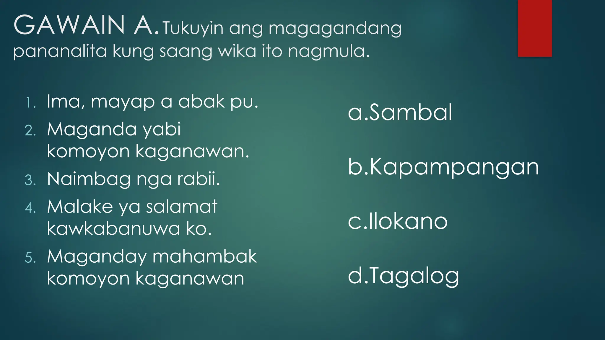 ANG MGA WIKA AT DIYALEKTO SA MGA LALAWIGAN.pptx