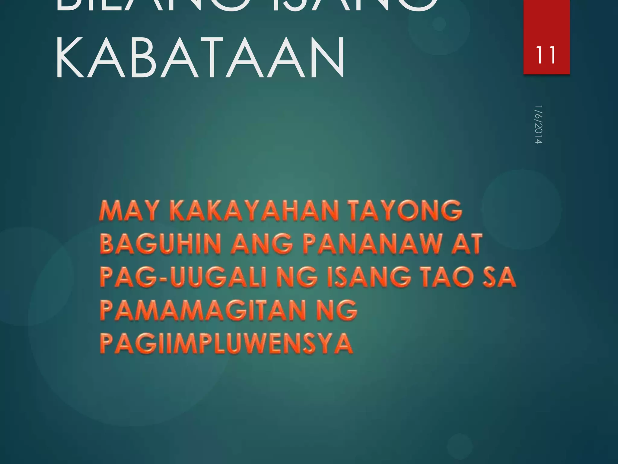Ang modernong pananaw ng mga kabataan | PPTX