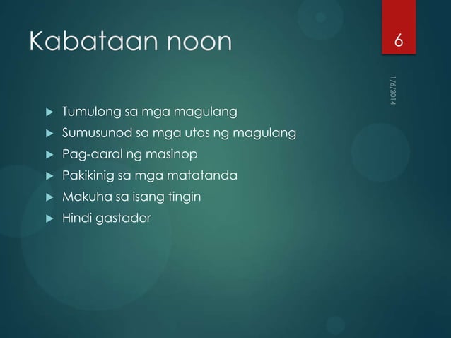 Ang modernong pananaw ng mga kabataan | PPTX