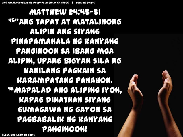 Ang nakakatanggap ng pagpapala buhat sa dios | PPT