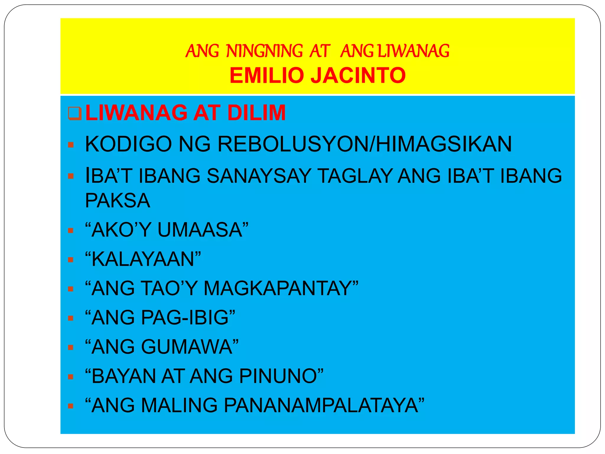 Ang Ningning at Ang Liwanag | PPTX