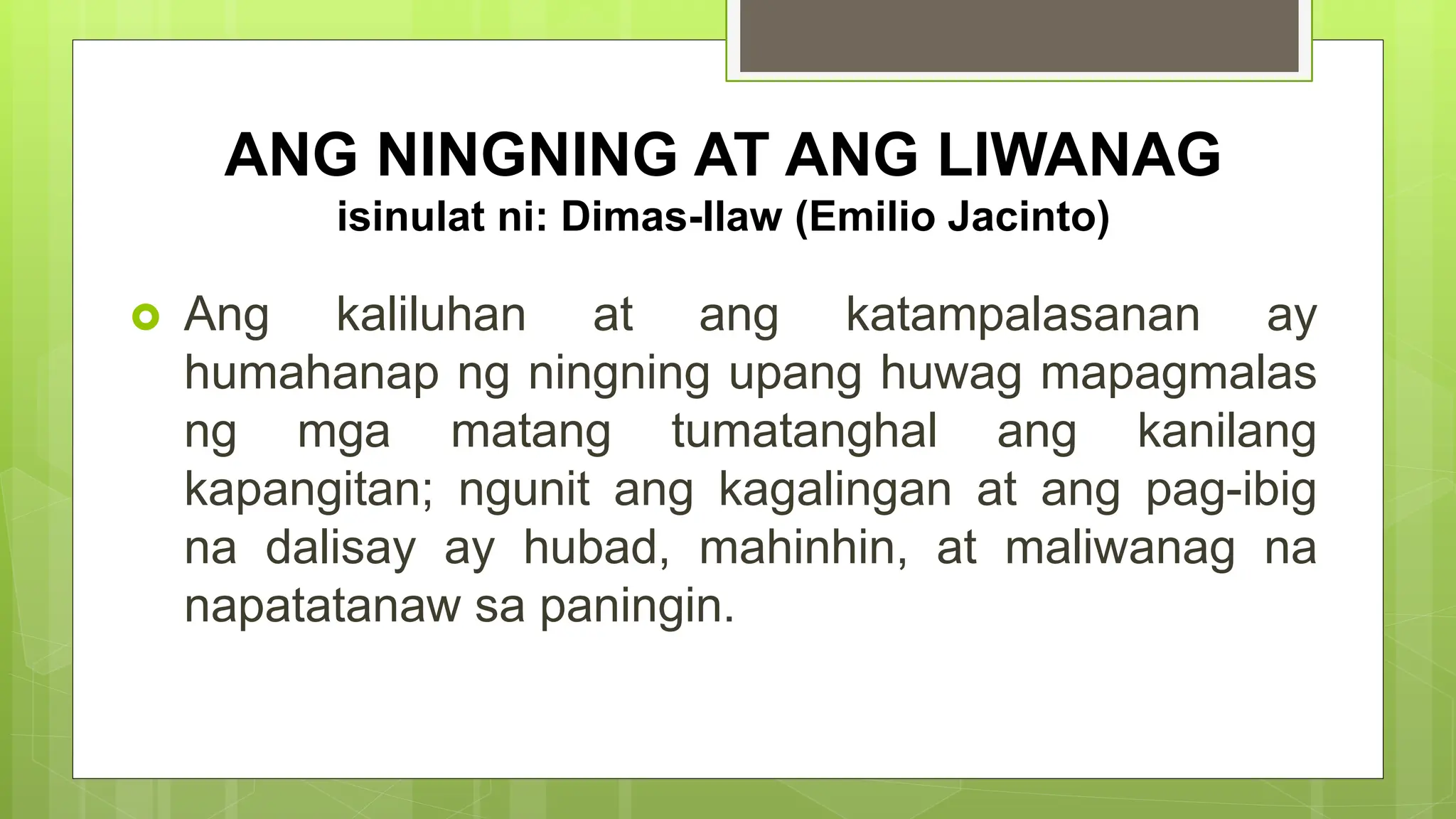 Ang Ningning at ang Liwanag ni Jacinto.ppt