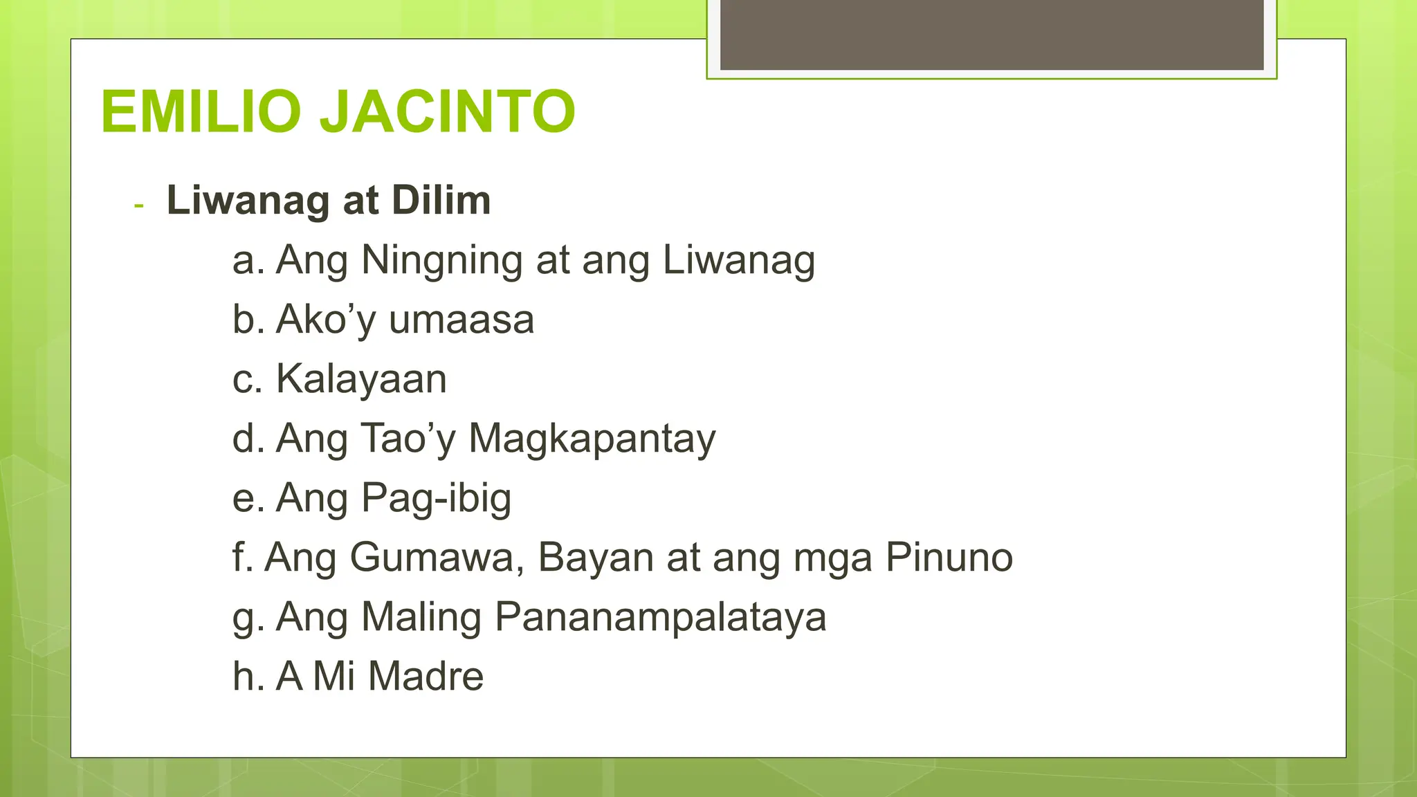 Ang Ningning at ang Liwanag ni Jacinto.ppt