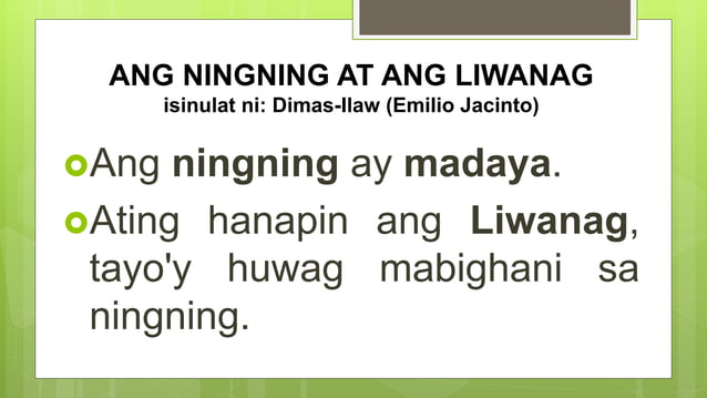 Ang Ningning at ang Liwanag ni Jacinto.ppt