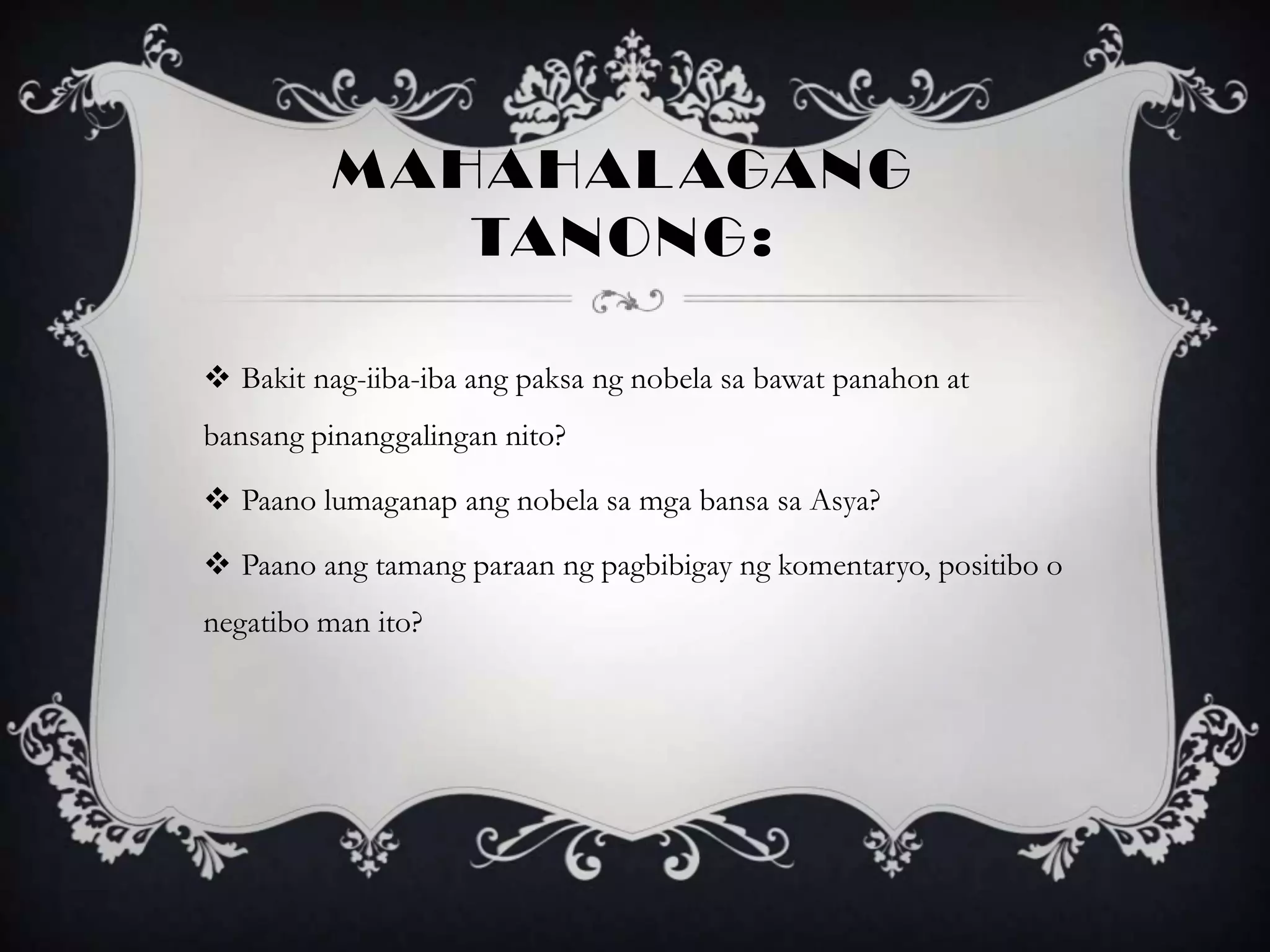 Nobela (christinesusana) | PPTX