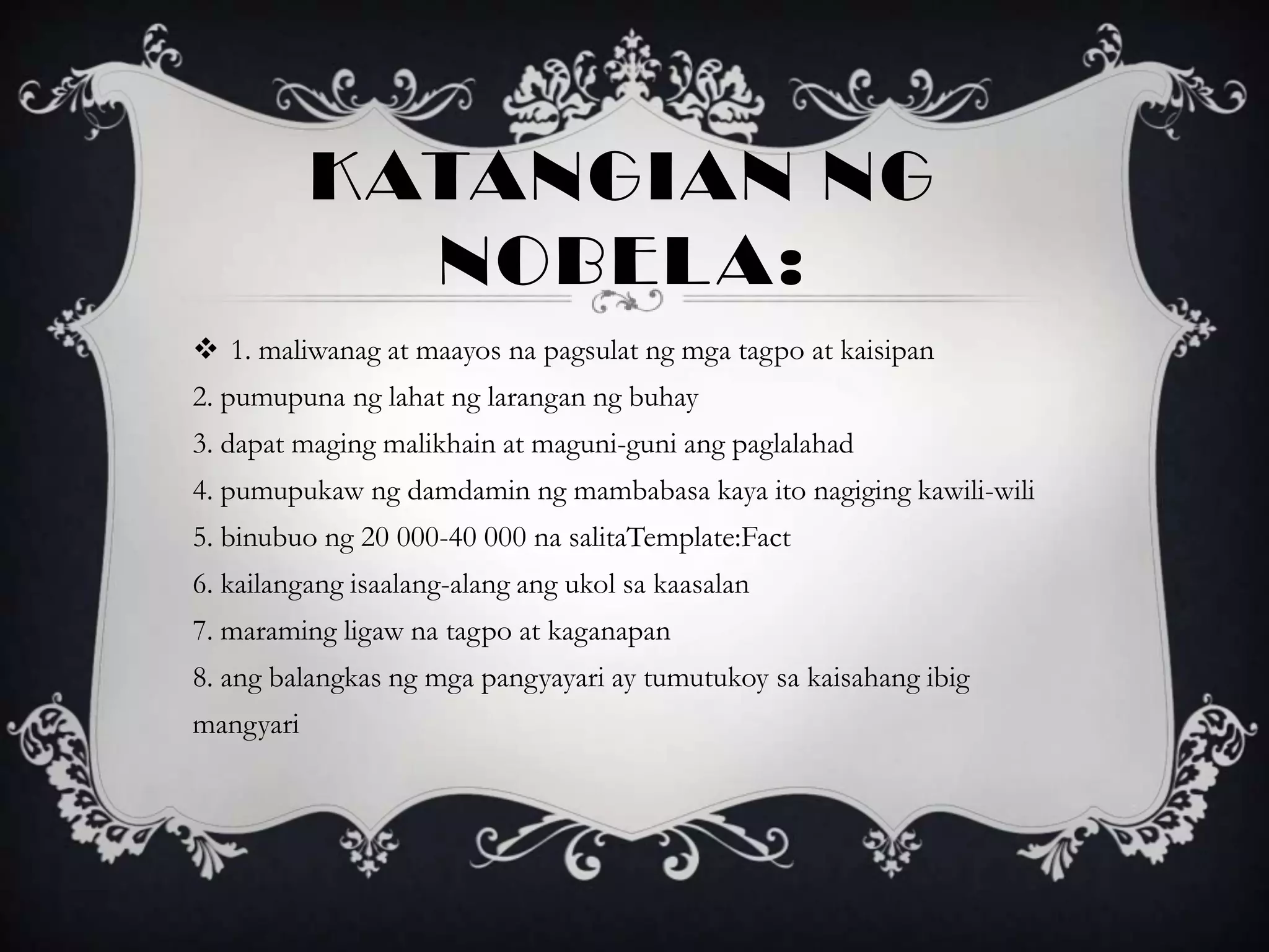 Nobela (christinesusana) | PPTX