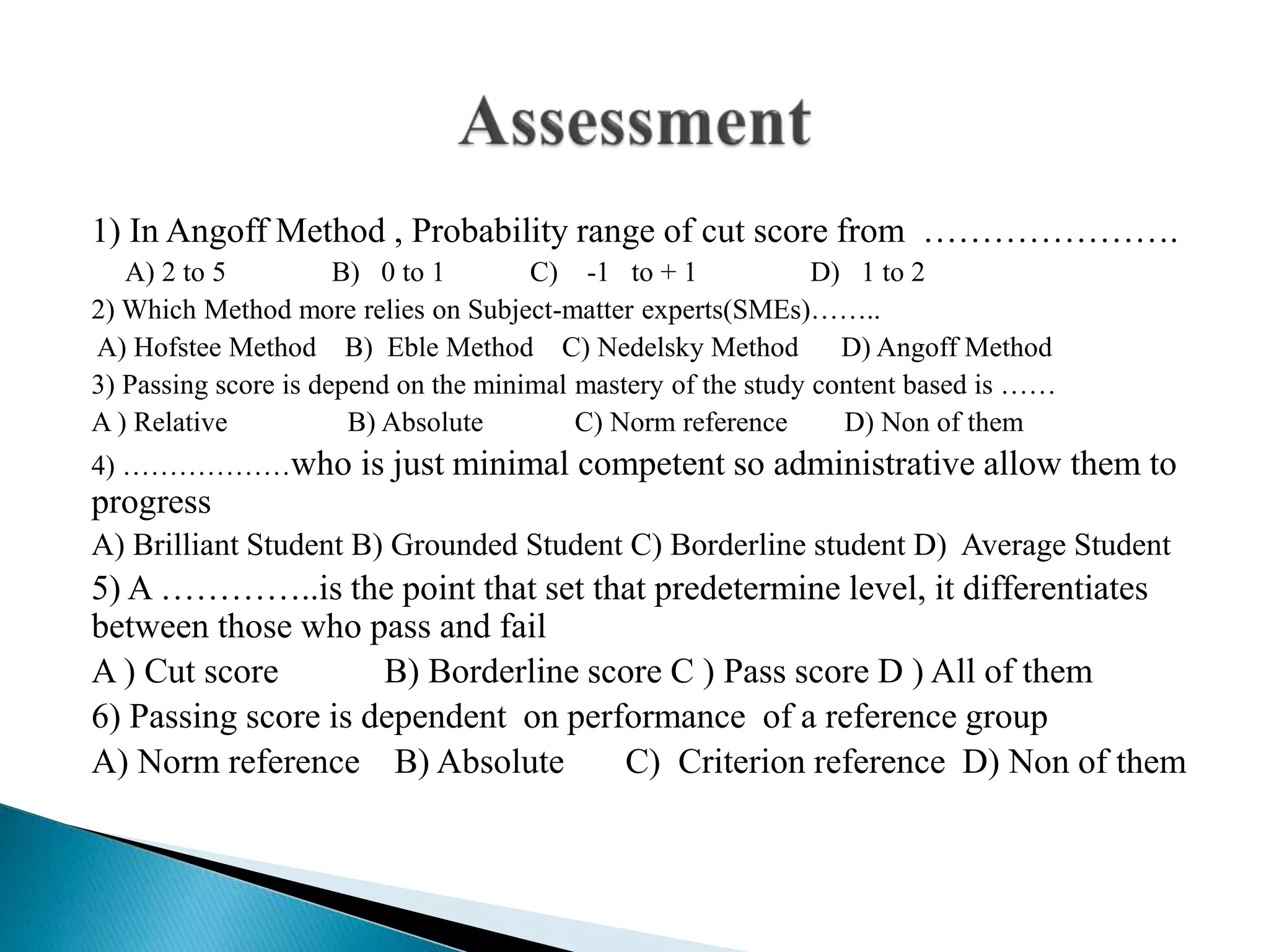 Angoff method ppt | PPTX