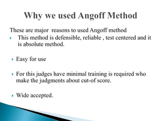 Angoff method ppt | PPTX