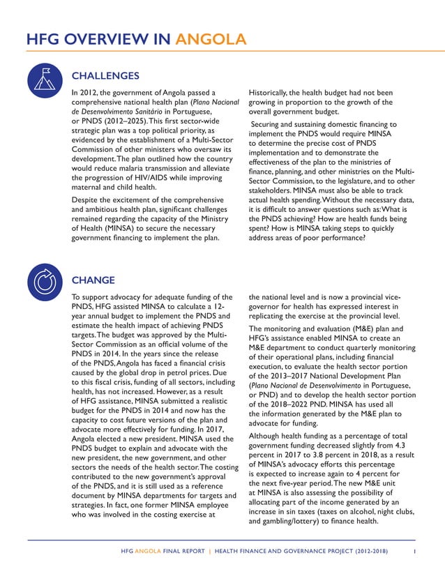 HFG Angola Final Country Report | PDF