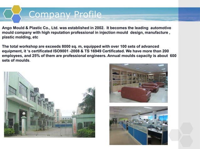 Ango mould & plastic co., ltd. (company profile ) | PPTX | Manufacturing Industry | Industries