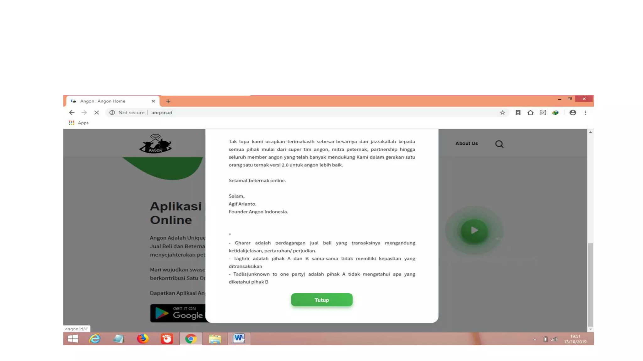 Website Pemasaran Angon.id