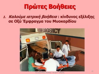 ΟΞΥ ΚΑΡΔΙΑΚΟ ΝΟΣΗΜΑ: Η ΣΤΗΘΑΓΧΗ | PPTX