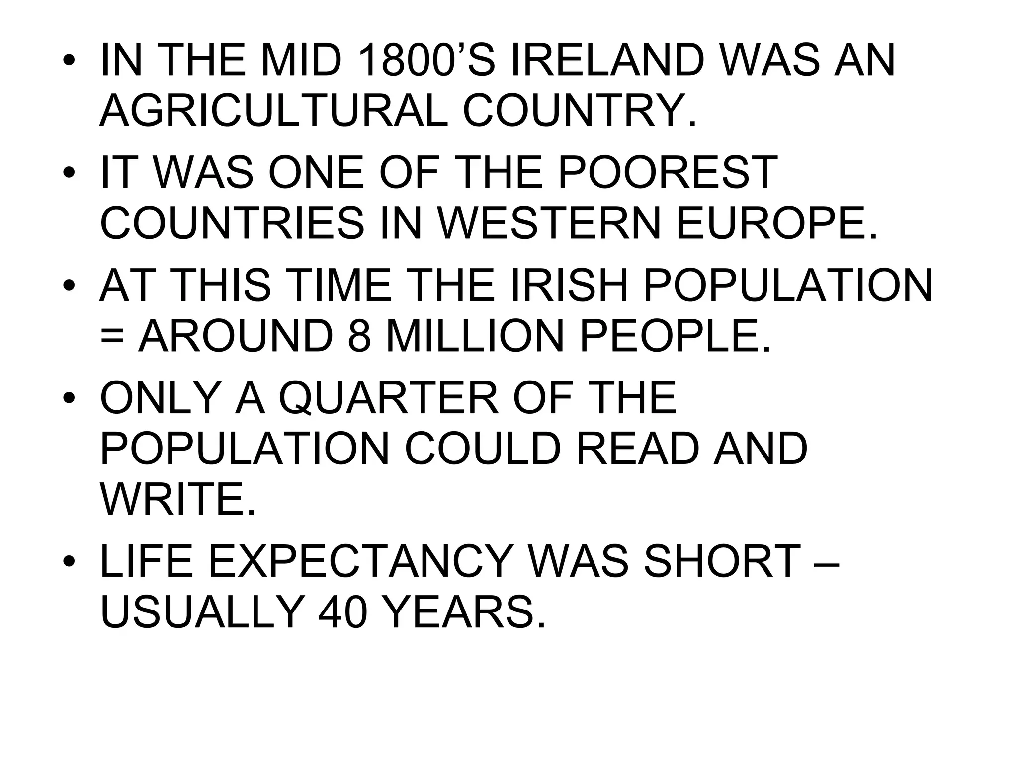 An gorta mór. The Great Famine. | PPT