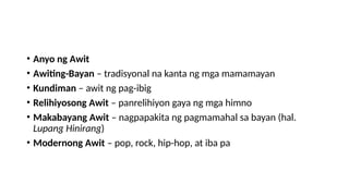 ANG PAG-AWIT.pptx FOR THE CHAR- CHAR LANG | PPTX