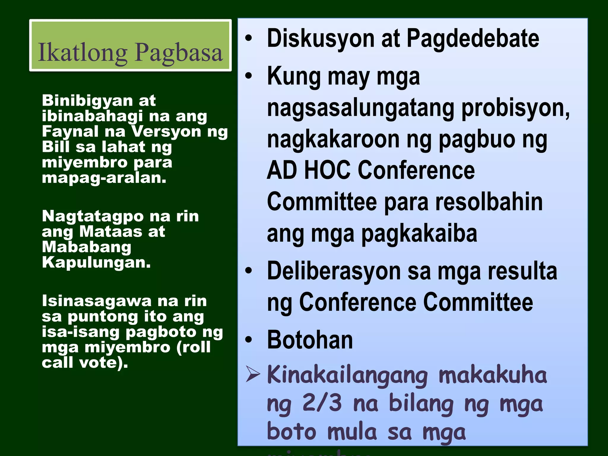 Ang paggawa ng batas | PPTX