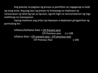 Ang pagkompyut ng inflation rate sepe | PPT
