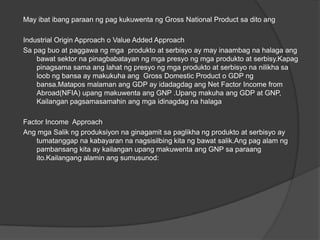 Ang pag kuwenta ng gross national product rayman | PPTX