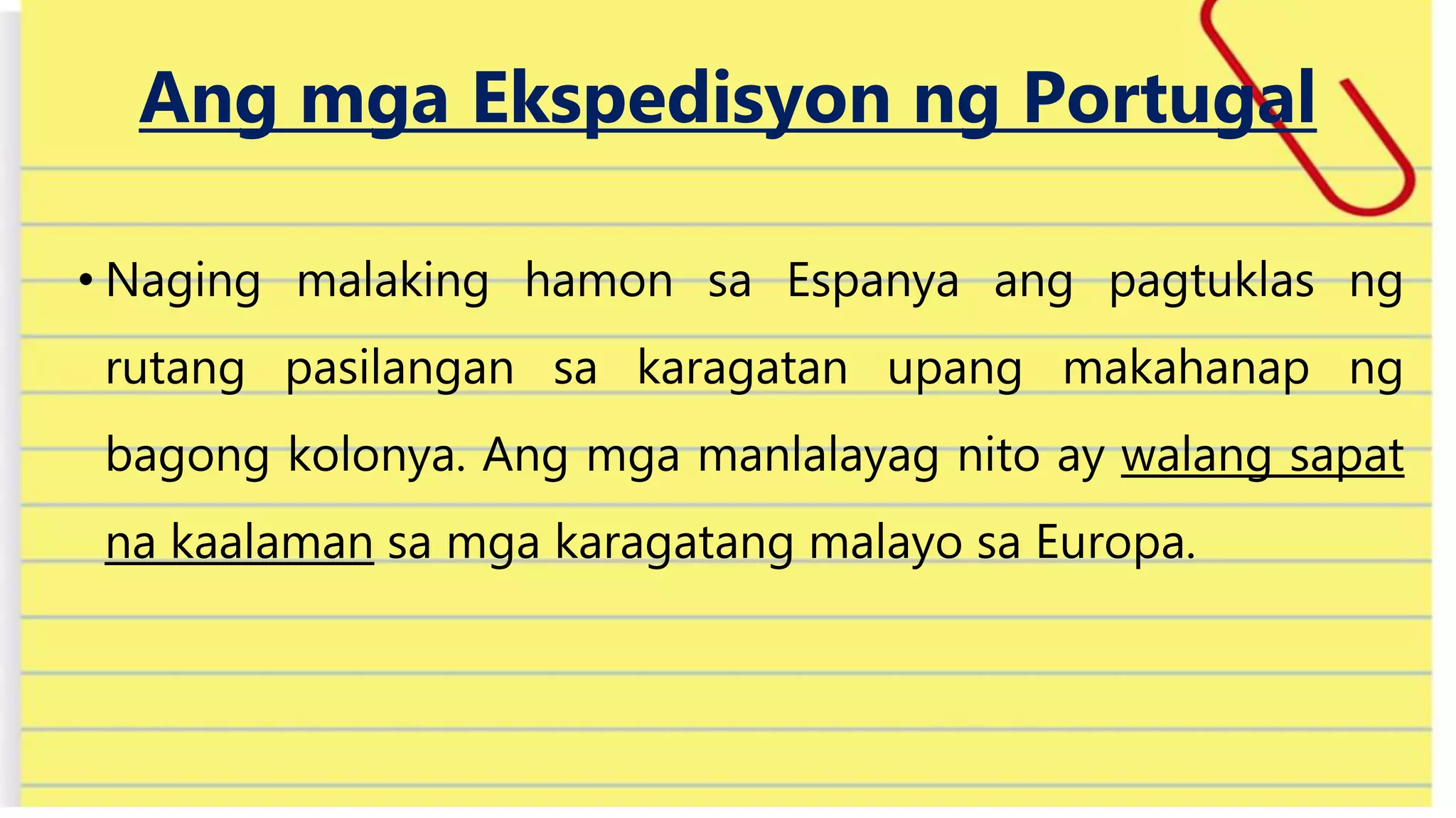 Ang Paglaganap ng Kolonyalismo | PPTX
