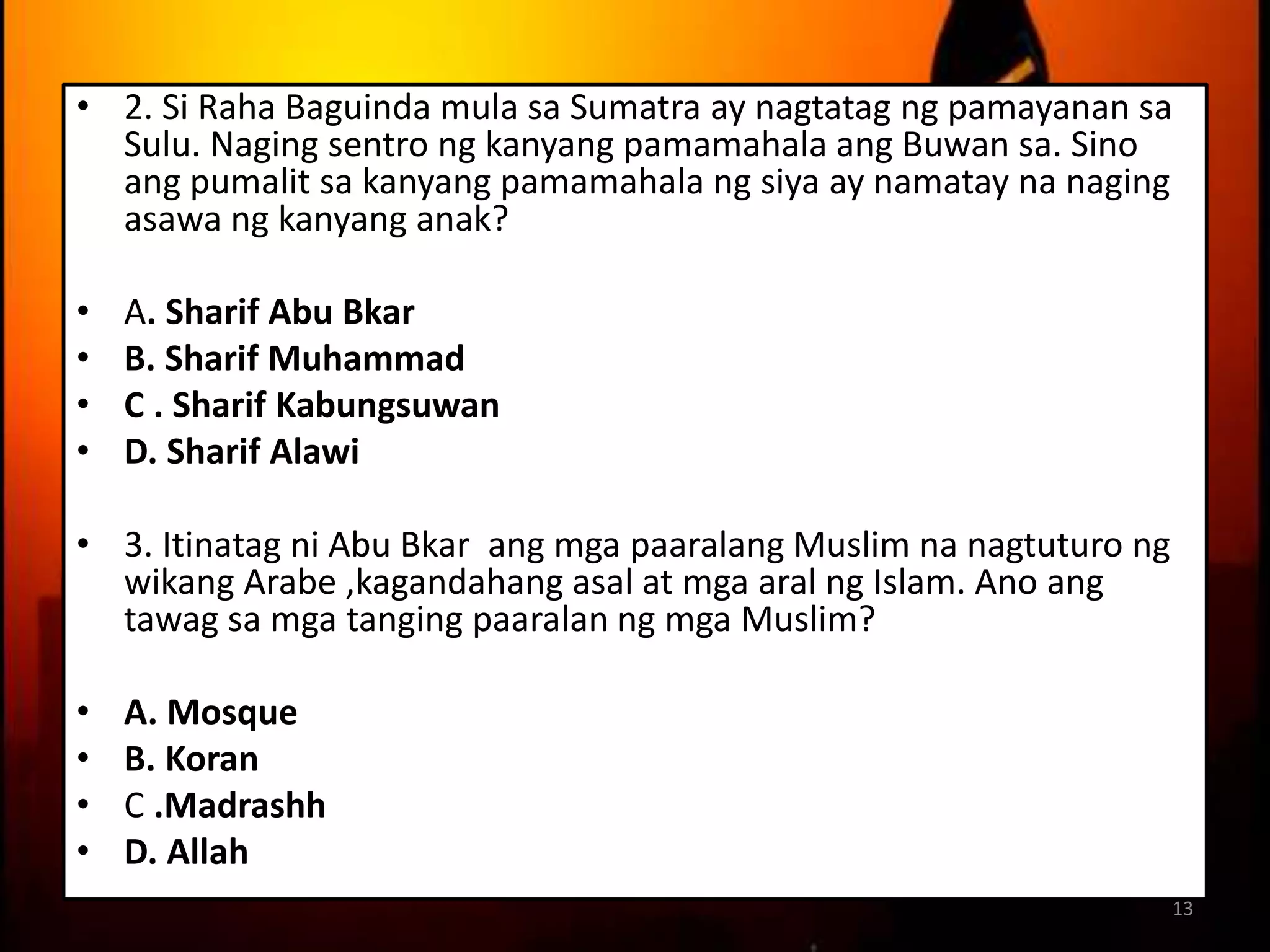 Ang paglaganap ng relihiyong islam | PPTX