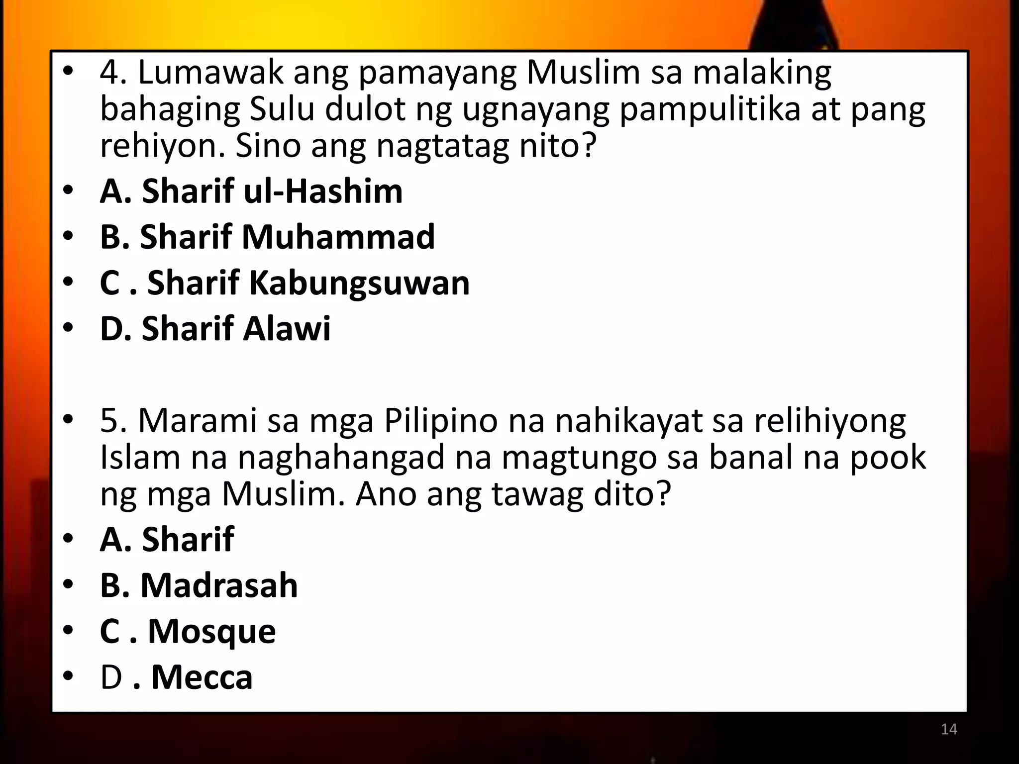 Ang paglaganap ng relihiyong islam | PPTX