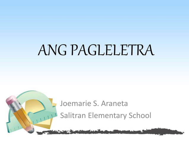 Ang pagleletra | PPTX