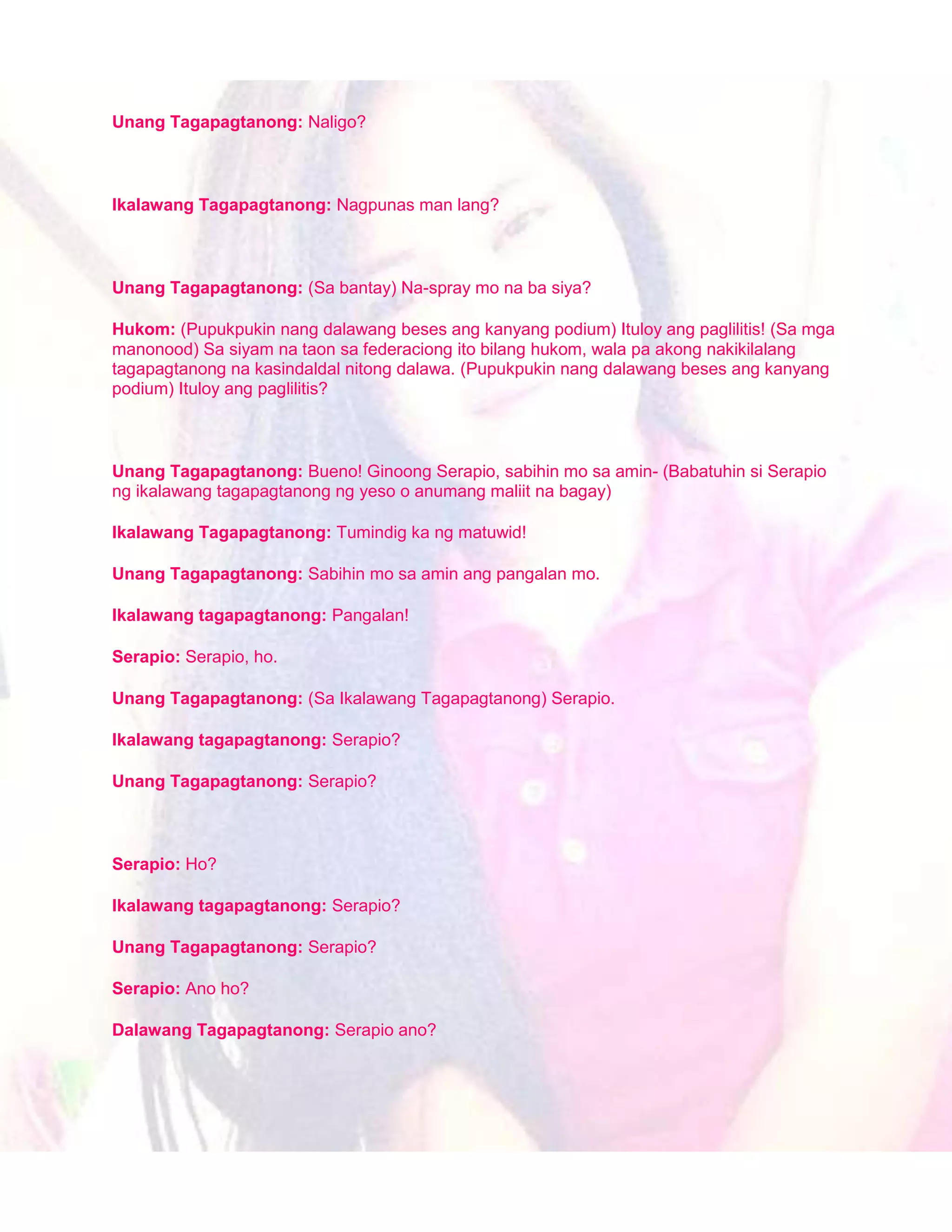 Ang paglilitis ni mang serapio | DOCX