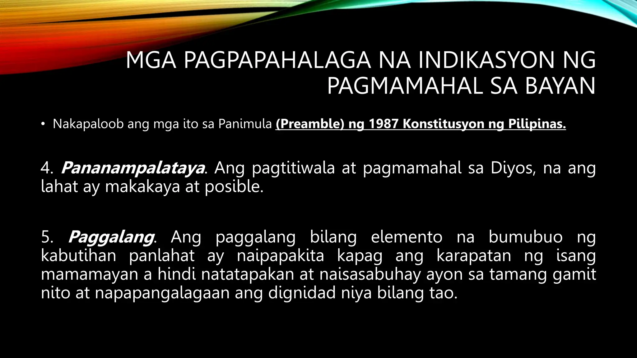 Ang Pagmamahal at pagpapahalaga sa Bayan.pptx