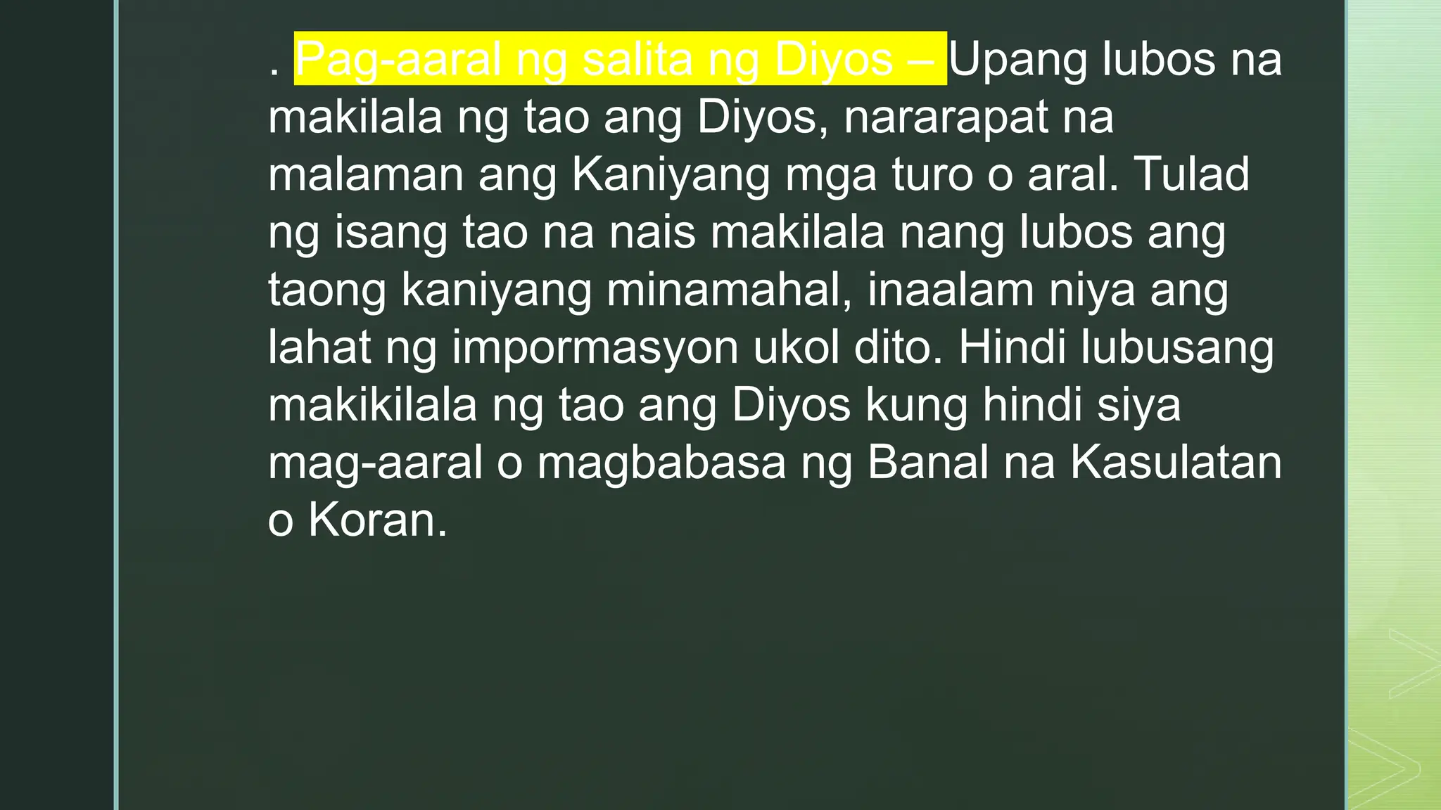 Ang Pagmamahal sa Diyos.pptx esp 10 3rd quarter | PPTX