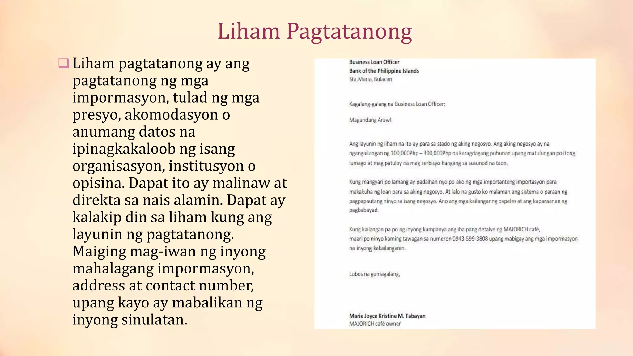 Ang pagsulat ng liham | PPTX