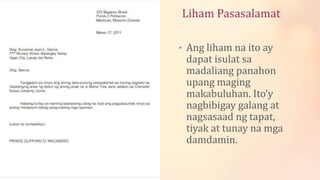 Ang pagsulat ng liham | PPTX