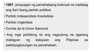 Ang Pagtahak ng mga Pilipino sa Landas ng Pagsasarili | PPTX